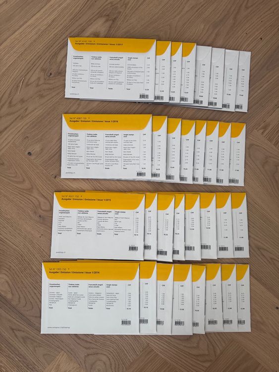 Frankaturware, Schweiz 2014 - 2017, Nominalwert ü. CHF 460.- (Neu (gemäss Beschreibung)) in ...