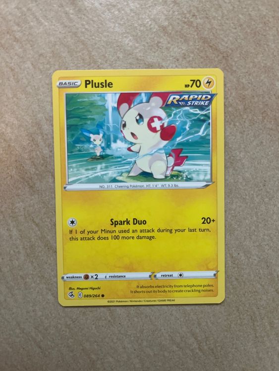 Carte Pokemon Plusle - Fusion Strike - EN | Kaufen auf Ricardo