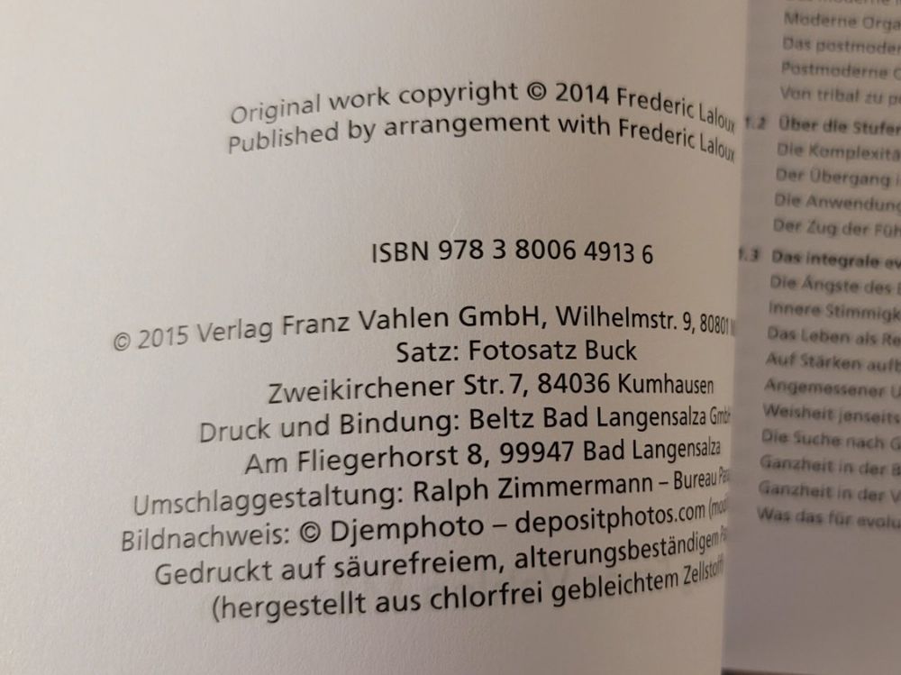 Reinventing Organizations von Frederic Laloux (Neu (gemäss Beschreibung)) in Elgg für CHF 12 ...