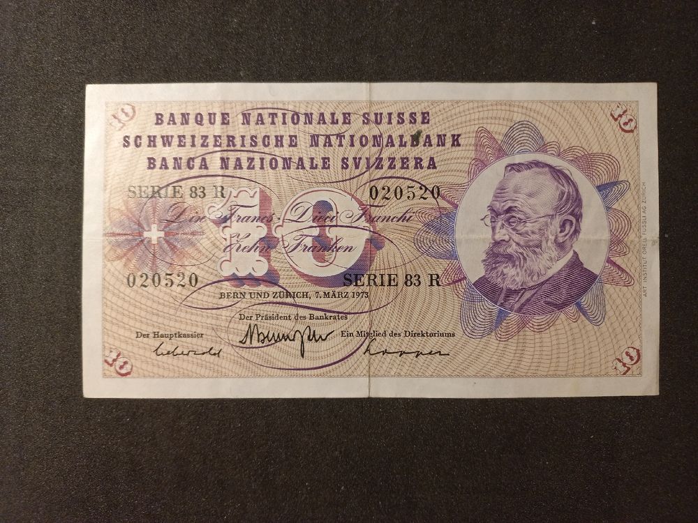 10 Franken 1973, CH Note Banknote Schweiz | Kaufen auf Ricardo