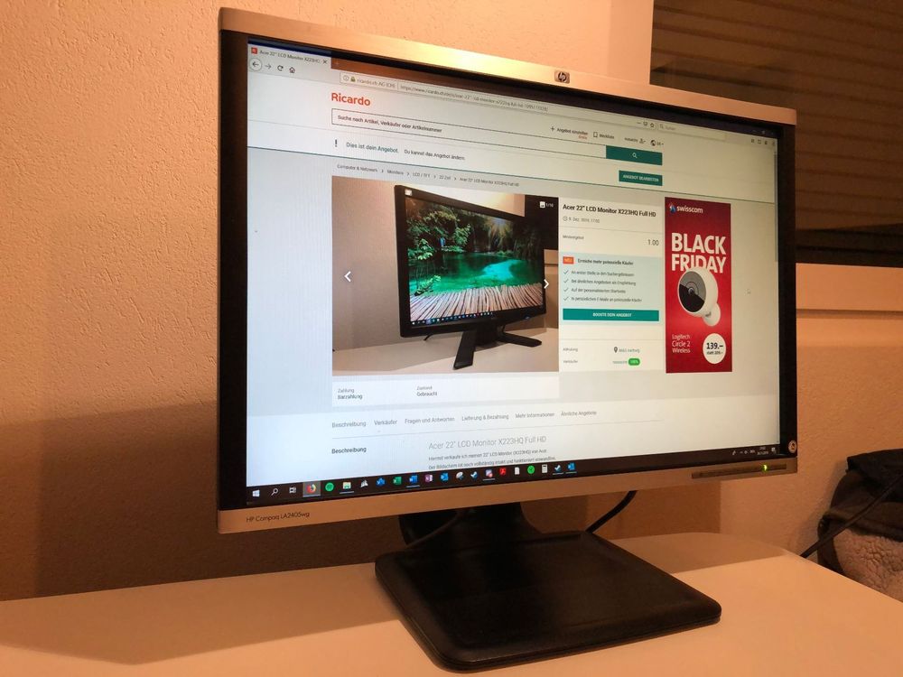 HP Compaq LA2405wg 24'' TFT LCD-Monitor | Kaufen auf Ricardo
