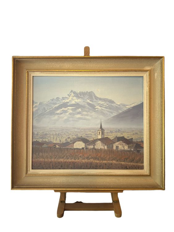 Peinture à l'huile sur toile signée A. DUPLAIN (1890 - 1978) (Gebraucht ...