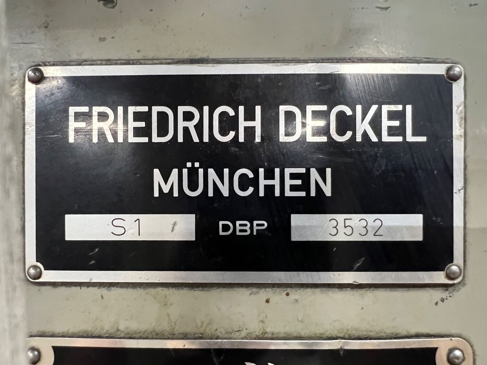 Deckel S1 Werkzeugschleifmaschine (Gebraucht) in Zuchwil für CHF 1170 ...