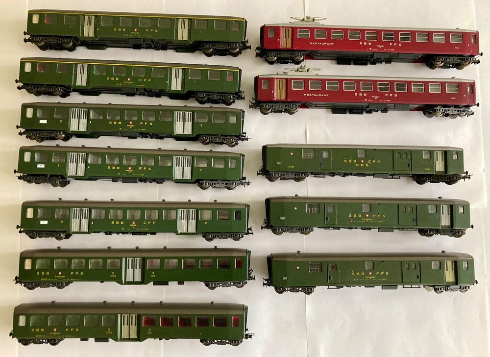 Liliput SBB Personenwagen Leichtstahl Lot mit 12 Wagen (Gebraucht) in Allschwil für CHF 120 ...