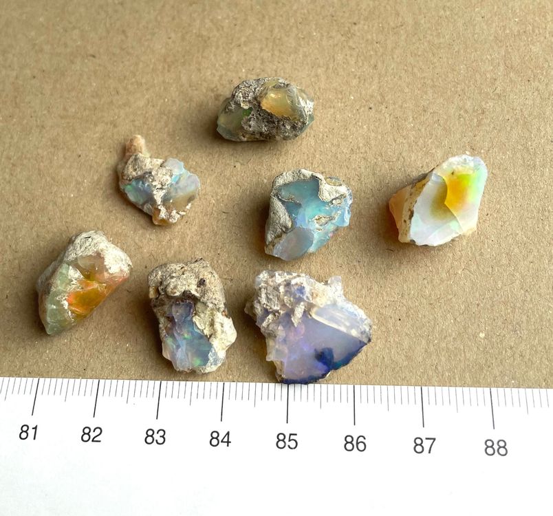 Opale aus Welo Mine Aethiopen Splitter roh unbehandelt Opal (Neu und ...