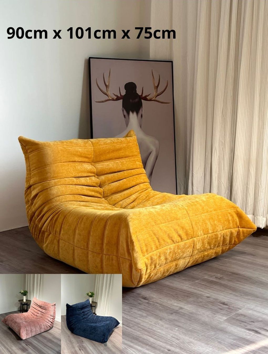Kompakter Sofa (VAKUUMVERPACKTE) 90cm x 101cm x 75cm HxLxB (Neu und ...