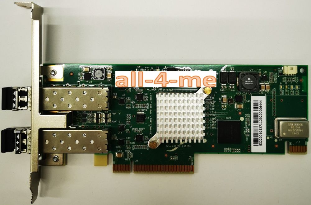 SolarFlare SFN5122F Dual Port 10GbE SFP+ PCIe Netzwerk HBA | Kaufen auf Ricardo