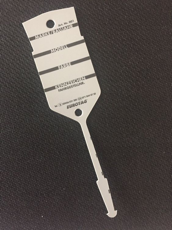 Schlüsseletiketten Schlüsselanhänger Werkstatt Grau 50 Stk. (Neu ...