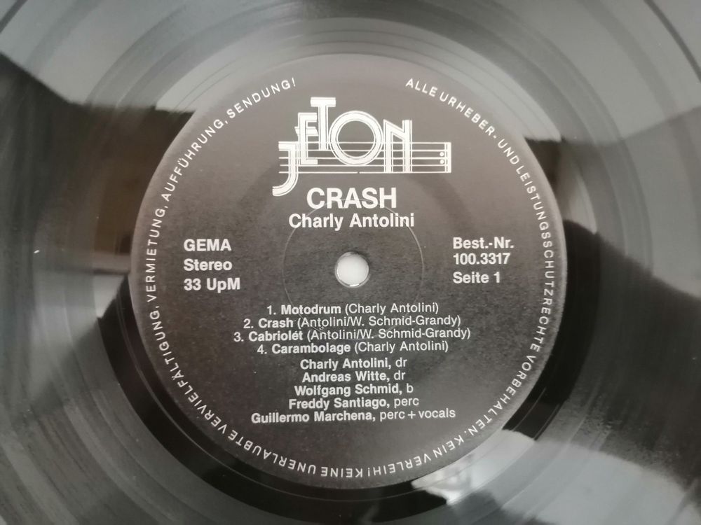 Charly Antolini – Crash (Vinyl-LP) (Gebraucht) in Esslingen für CHF 1 ...
