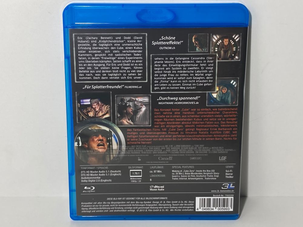 Cube Zero Blu Ray | Kaufen auf Ricardo