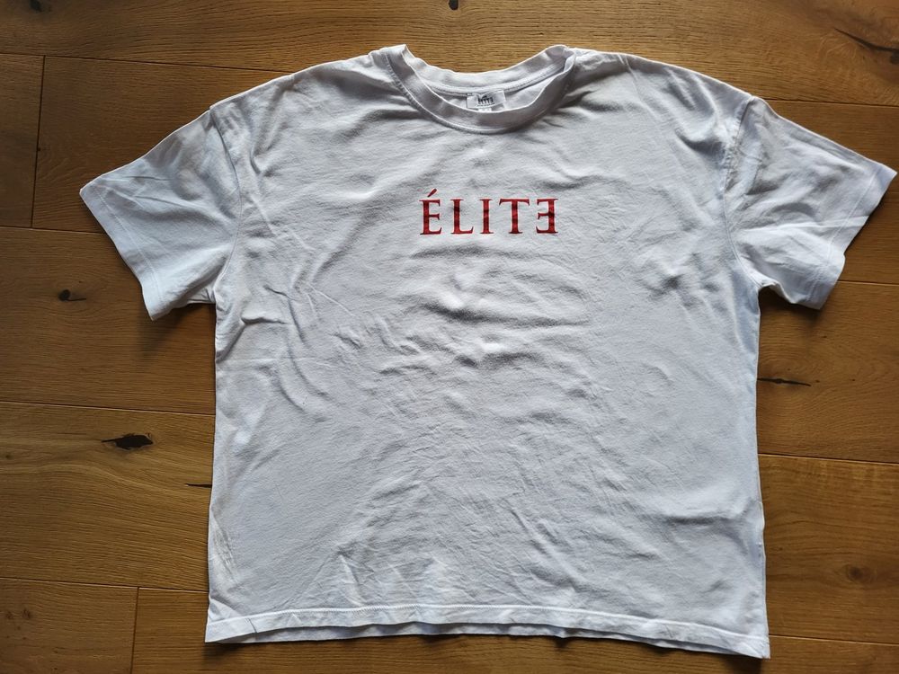 T-shirt ÉLITE Netflix blanc taille L officiel série TV ét... (D ...
