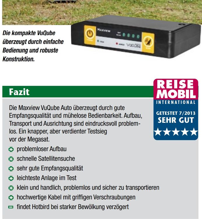 mobile SAT-Anlage Maxview Omnisat Vu-Qube Auto (Gebraucht) in für CHF ...