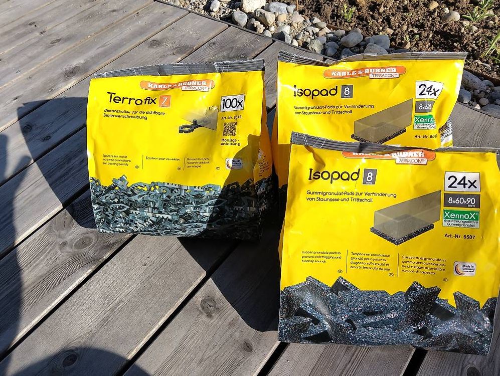 Terrafix Distanzhalter und Pads für Terrassendielen (Neu und originalverpackt) in Wiedlisbach ...