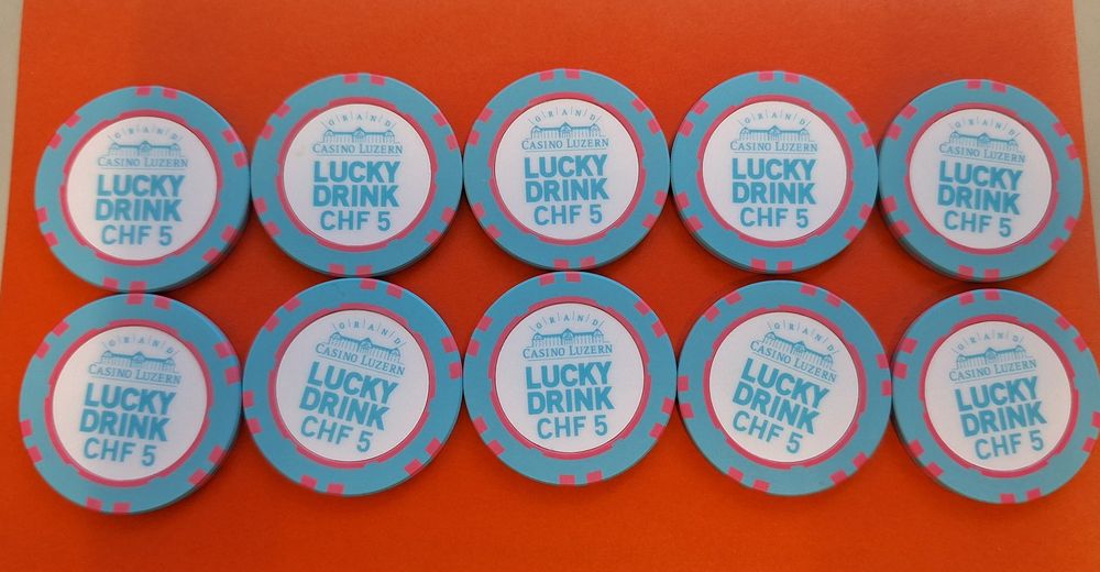 Chip Chips Lucky Drink Grand Casino Luzern 5 Franken Getränk (Gebraucht ...