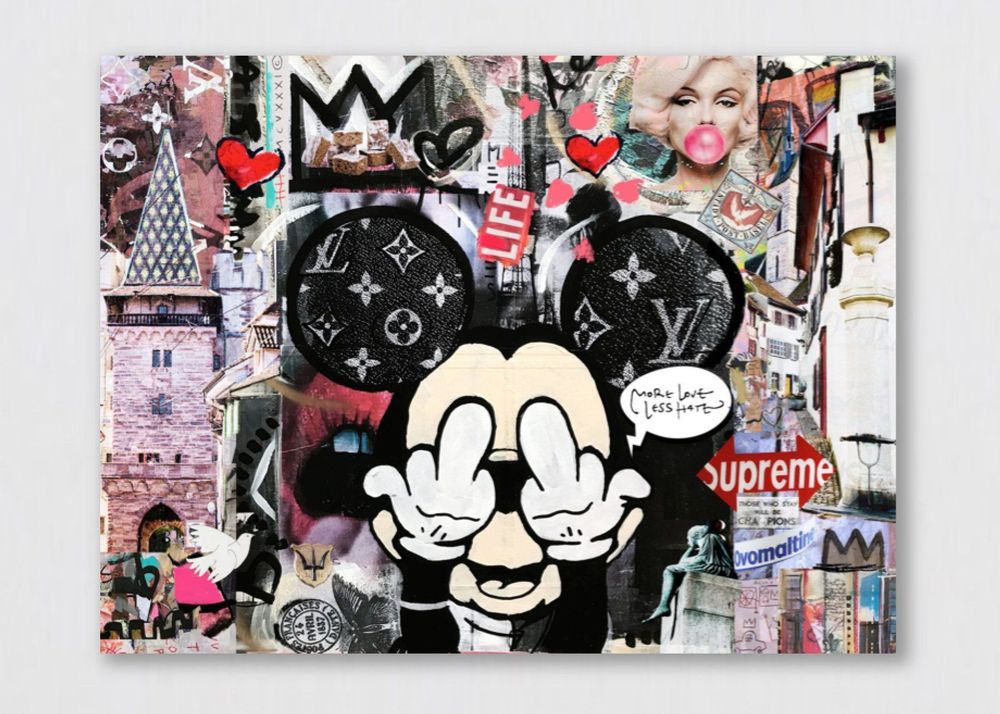 Basel Pop Art Kunst Mickey Mouse Taube City Love Fashion (Neu (gemäss ...