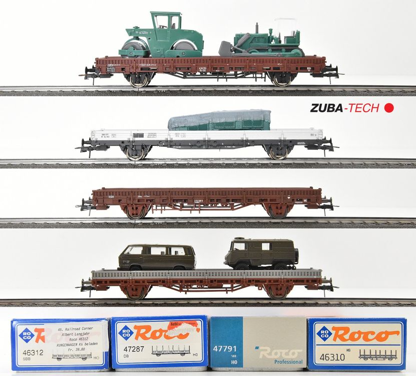 Roco 4x Transportwagen der SBB H0 GS mit OVP | Kaufen auf Ricardo