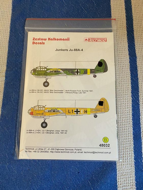 1/48 JUNKERS JU-88A-4 DECALS | Kaufen auf Ricardo