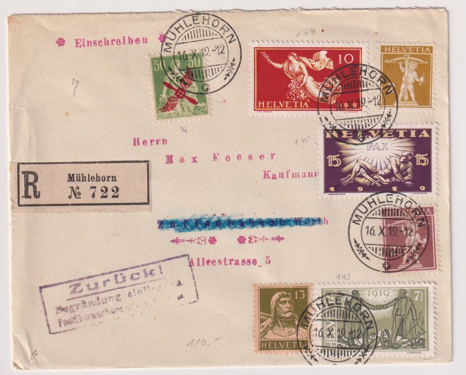 Wunderbare Fr. 1.- Frankatur mit F2 ¨Unbedingt anschauen !! (Gebraucht) in Bibern SH für CHF 66 ...