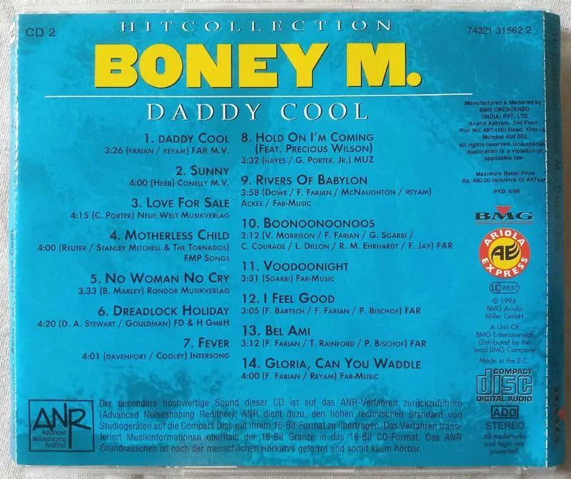 Boney M Hit Collection CD 2 - Daddy Cool | Kaufen auf Ricardo