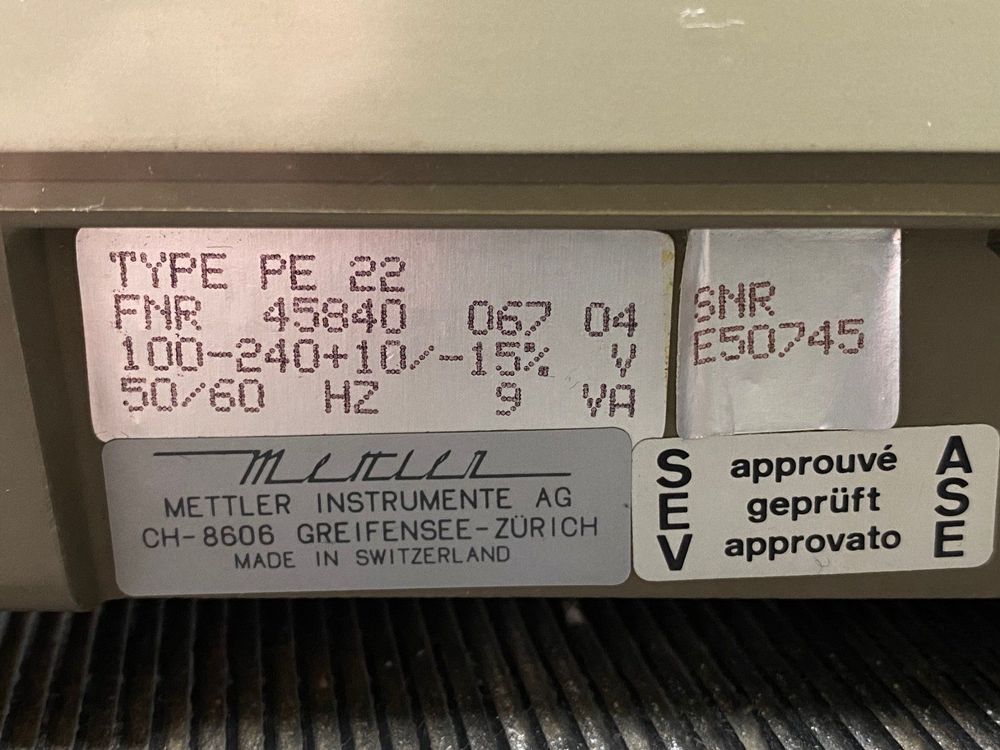 Waage Mettler PE22 DeltaRange (Gebraucht) in Zofingen für CHF 51 – nur ...