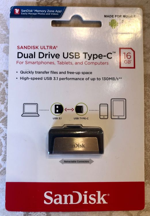 SanDisk Ultra Dual Drive USB-Stick Typ C & A 16 GB | Kaufen auf Ricardo