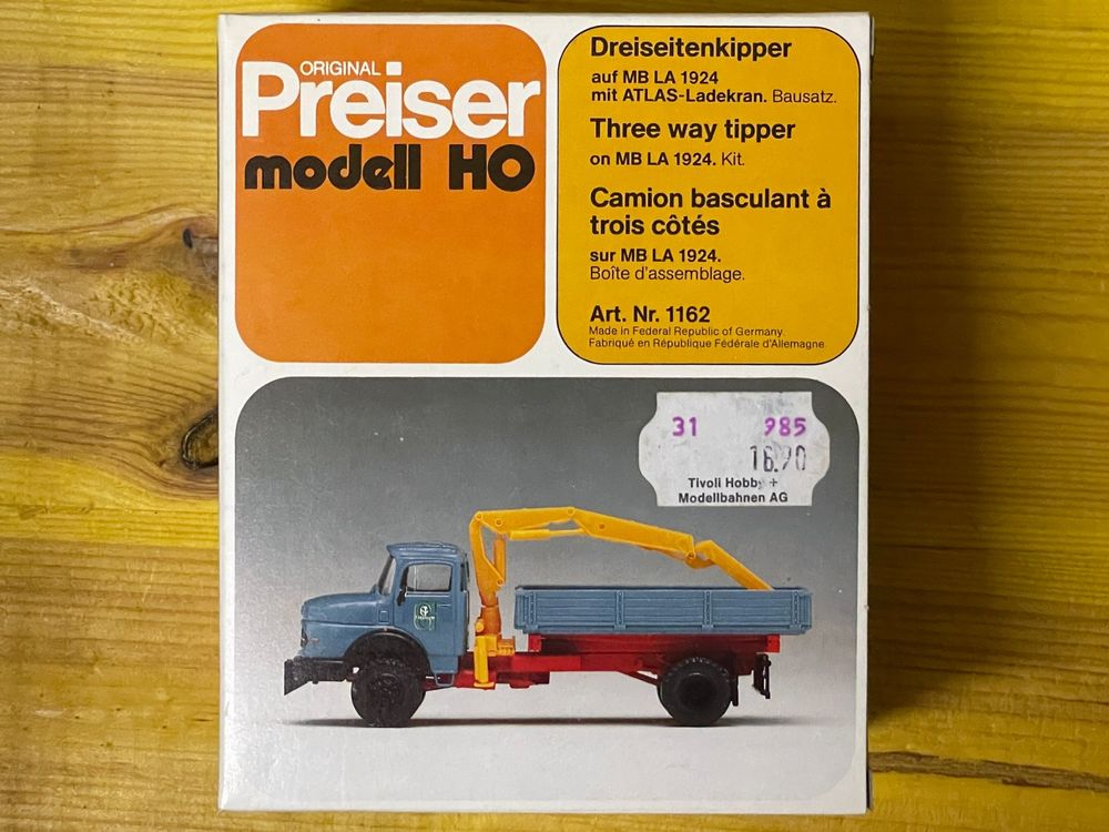 Mercedes 1924 Dreiseitenkipper OVP Preiser 1228 H0 1/87 (Neu (gemäss ...