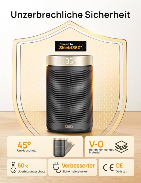 Heizlüfter Leiser 1500W Elektrischer Keramik Elektroheizung (Neu und ...