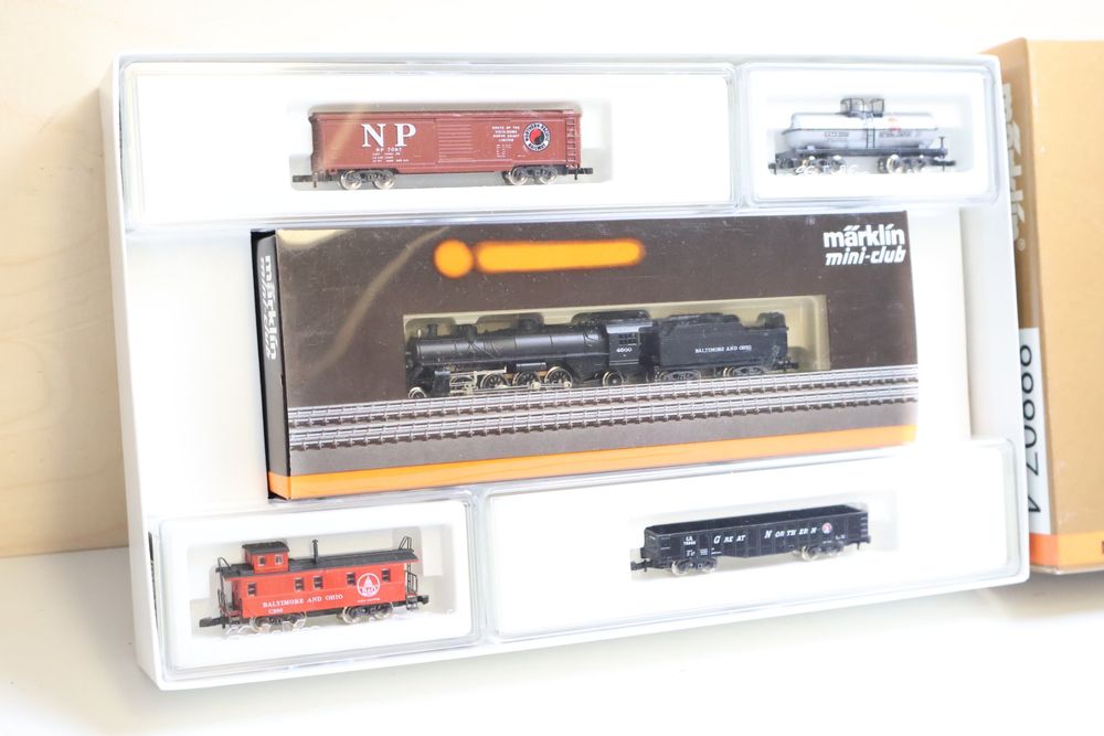 Märklin mini club Regional Set US Dampflok & Wagen 88807,4 (Gebraucht ...