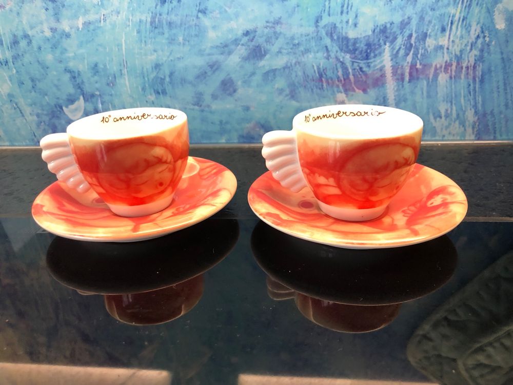 2 Thun Espressotassen Caffe al volo Geschirr Engel limitiert (Neu ...