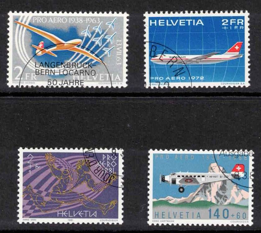 1963 - 1988 Flugpost Pro Aero Marken ʘ (Neu (gemäss Beschreibung)) in Nuglar für CHF 3 – mit ...