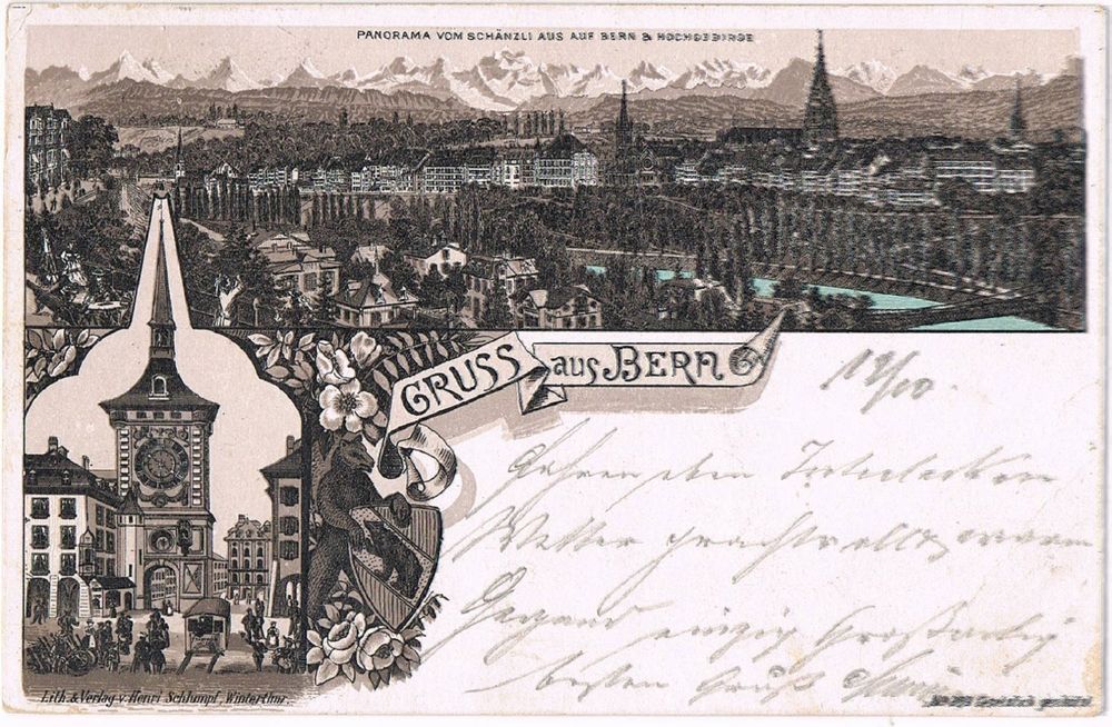 Gruss aus Bern, Litho, gelaufen 1897 !! | Kaufen auf Ricardo