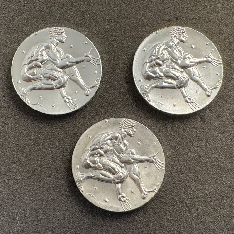 3 Stück Hans Erni Silber Medaille Planetarium 1969 (Gebraucht) in ...