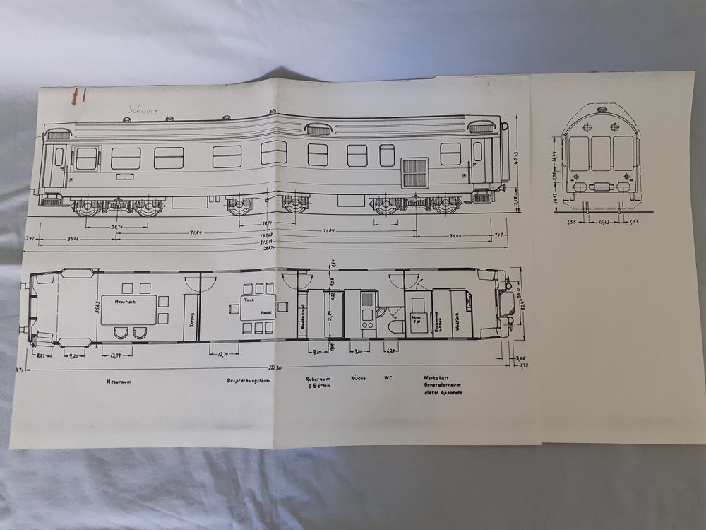 2 Kopien eines Plans von einem SBB Messwagen | Kaufen auf Ricardo