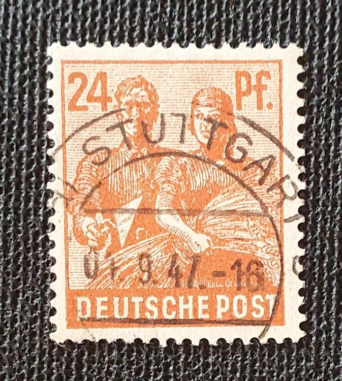 Deutsche Post Briefmarke 24 Pf., Stempel Stuttgart Sept. 47 (Gebraucht ...