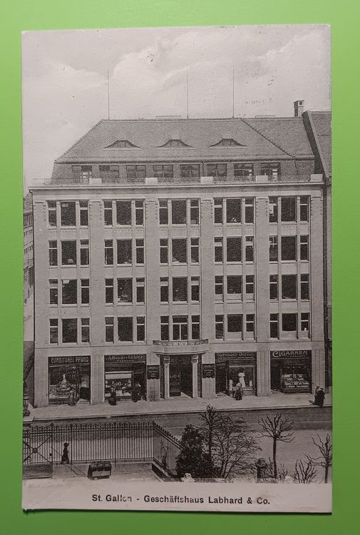 Alte Ansichtskarte St.Gallen Geschäftshaus Labhard & Co.1913 (Gebraucht ...