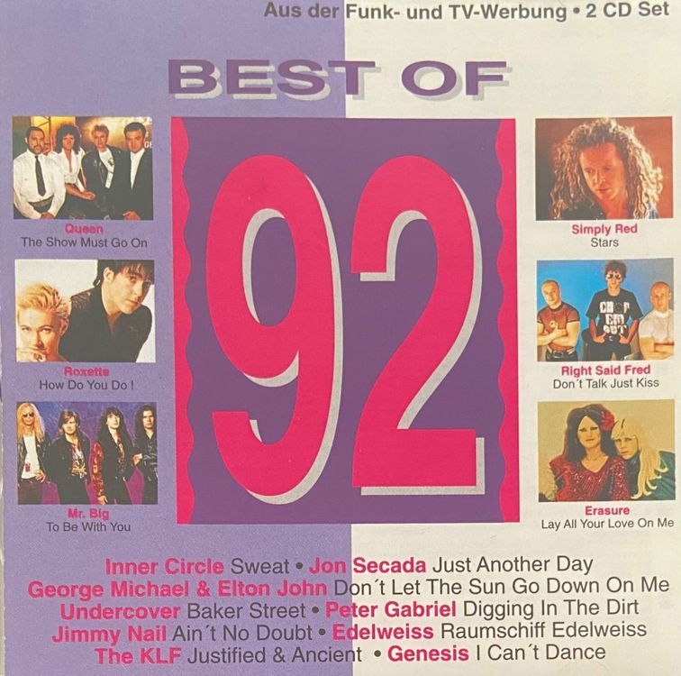 2 CDs Best of 92 – Queen • Roxette • Erasure • Simply Red | Kaufen auf ...