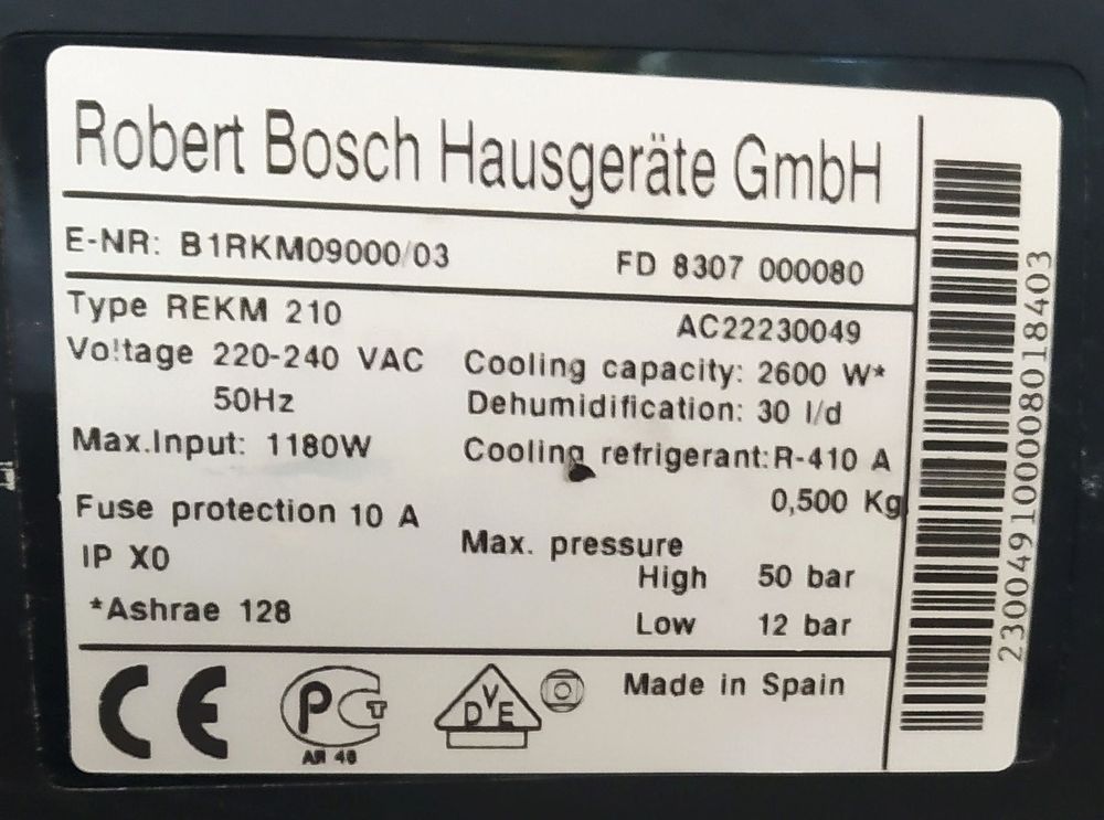 Mobile Klimaanlage Bosch REKM 210 (Gebraucht) in Oberwil BL für CHF 66 ...
