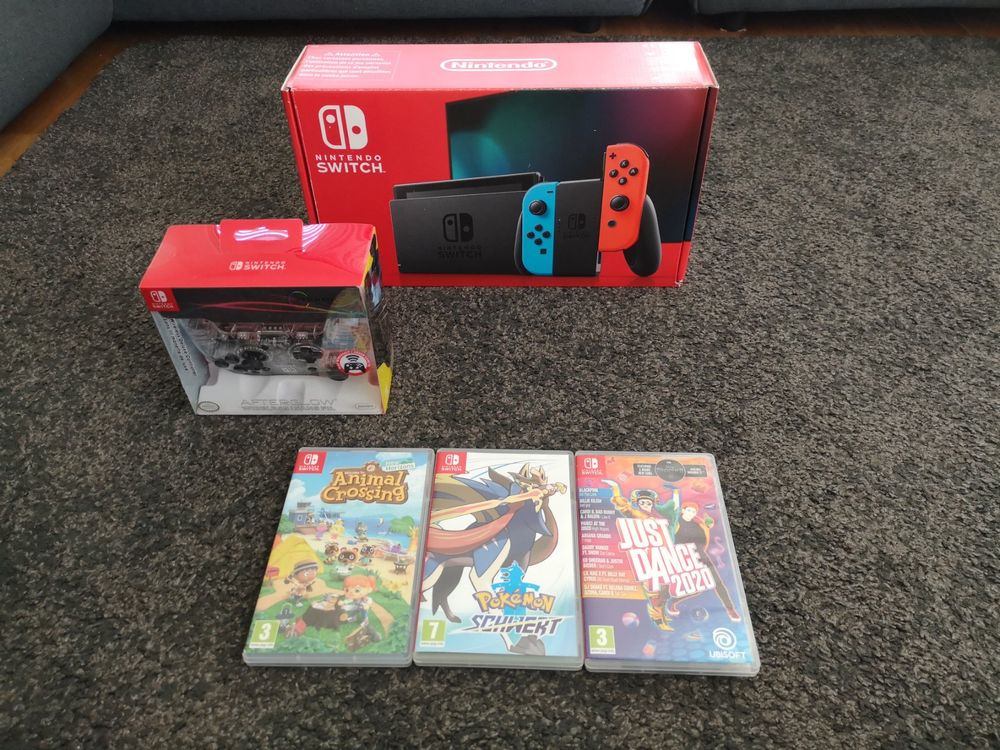 Nintendo Swich mit Pro Controller mit 6 Spiele (3 CD + 3) (Gebraucht ...