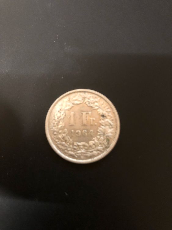 Pièce 1 chf Franken argent silver Silber Münze 1964 (Gebraucht) in Fully für CHF 3 – mit ...