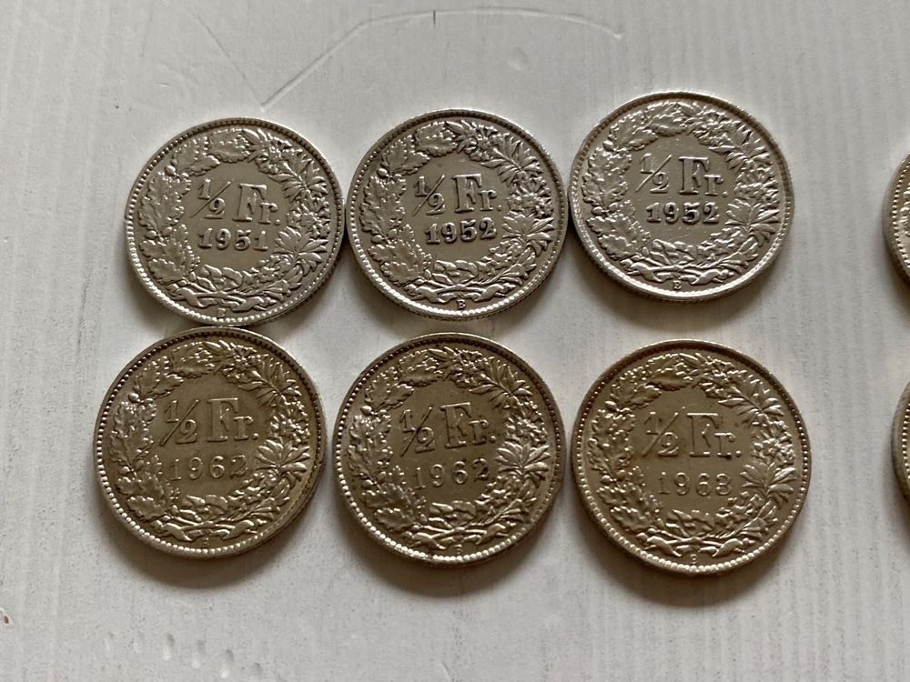 10 Stück 50 Rappen Münzen Silber | Kaufen auf Ricardo