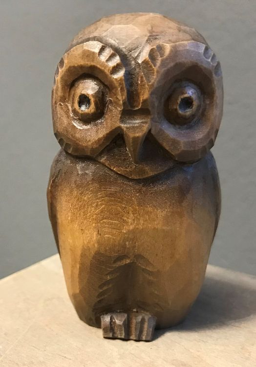Schnitzerei Figur Brienzer Schnitzerei kleine Holz EULE UHU | Kaufen auf Ricardo