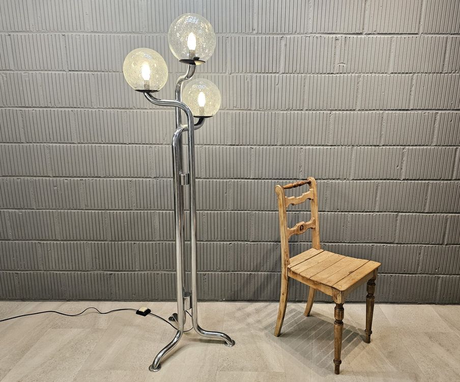 1970 Floor-Lamp, Bubble Chrom-Glas Design Stehlampe Leuchte (Gebraucht) in Nottwil für CHF 550 ...