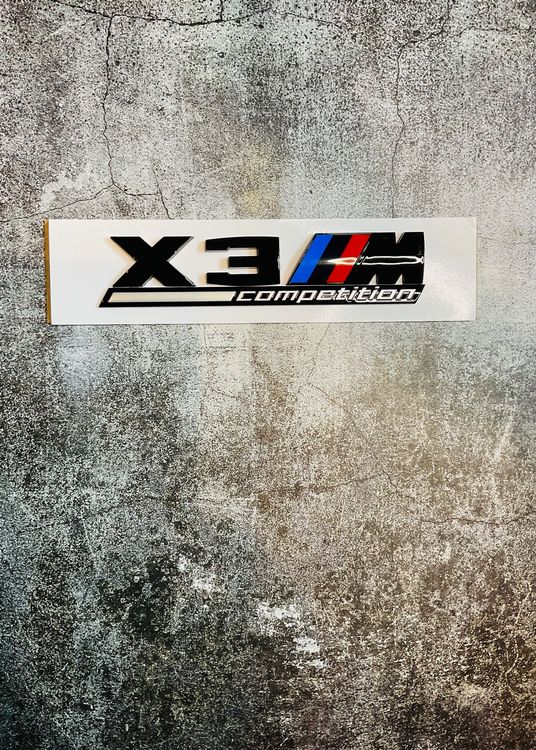 BMW X3M Emblem Competition Logo Schriftzug Schwarz glänzend | Kaufen ...