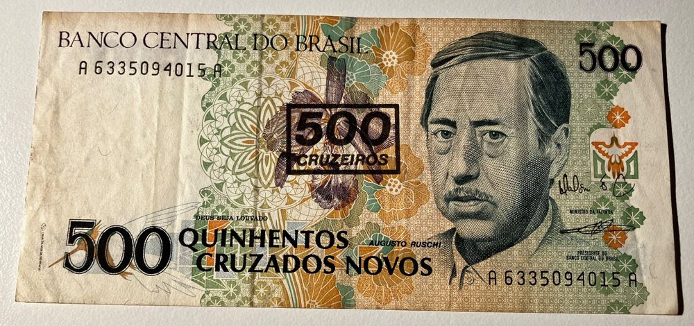 Brasilien 500 Cruzeiros (Gebraucht) in Algetshausen für CHF 1.3 – mit Lieferung auf Ricardo kaufen
