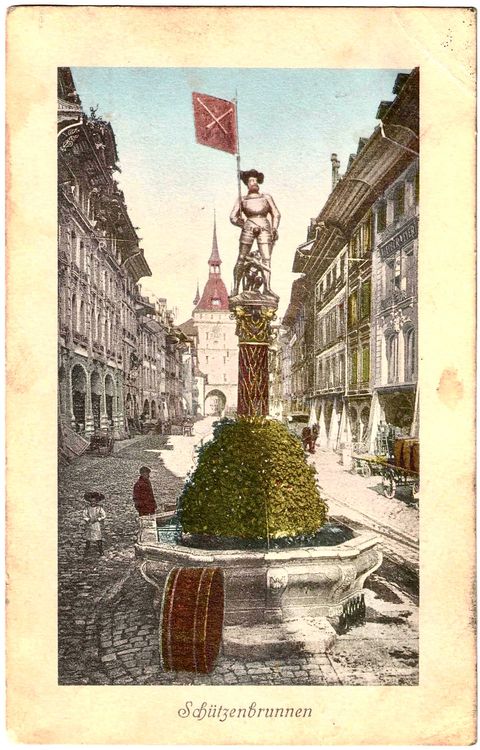 BERN Schützenbrunnen (mit Leuten) ca. 1910 (Gebraucht) in Oberdorf BL für CHF 5.55 – mit ...