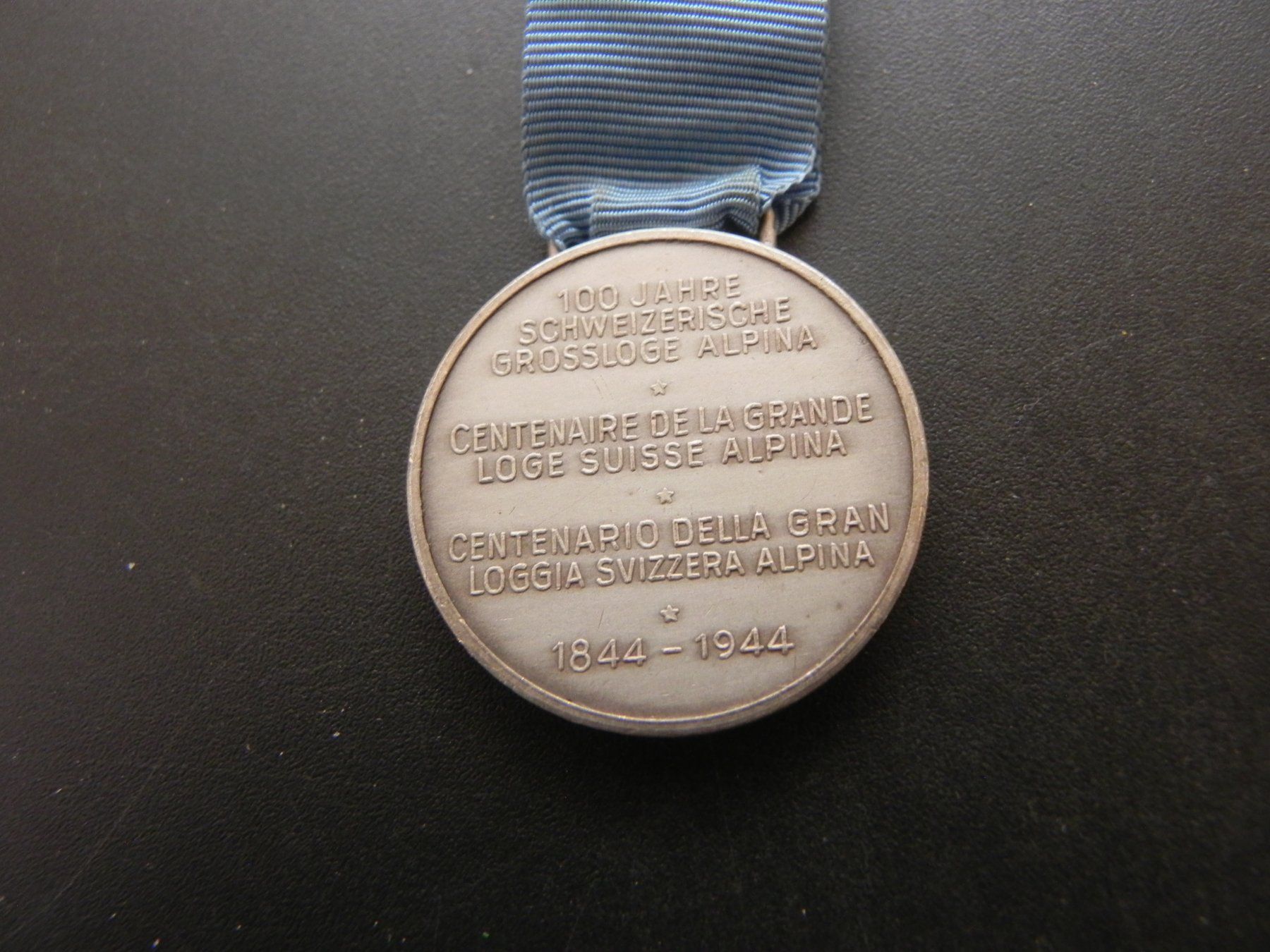 Medaille 100 Jahre Freimaurer Gross Loge Alpina 1944 13.7 g (Gebraucht ...