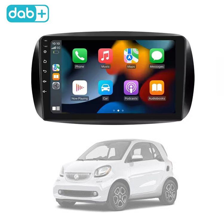 Autoradio Smart Fortwo Forfour 453 DAB+ Carplay Android Navi (Neu und originalverpackt) in ...