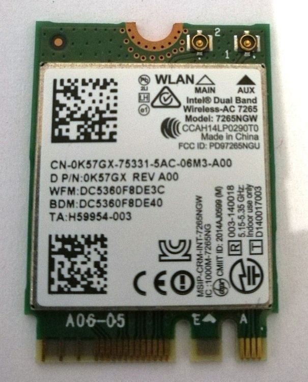 Intel Dual Band Wireless-AC 7265 WLAN/BT | Kaufen auf Ricardo