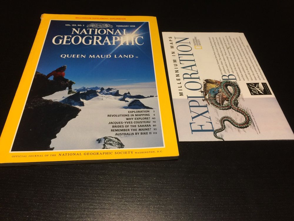 NATIONAL GEOGRAPHIC English ed. FEBRUARY 1998 W. map Explora | Kaufen ...