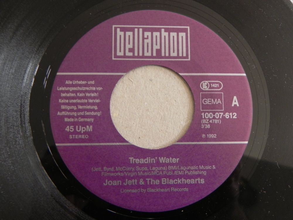 Single Rock Joan Jett & the Black.. 1992 Treadin`Water (Gebraucht) in ...